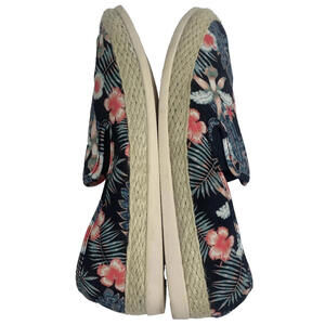Esprit | Shoes | Espirit Erika Black Canvas Tropical Floral Slip On ...